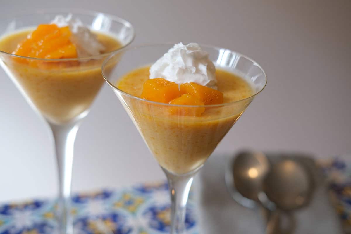 Mango Pudding (Quick and Easy) - Red Pot Blue Pan