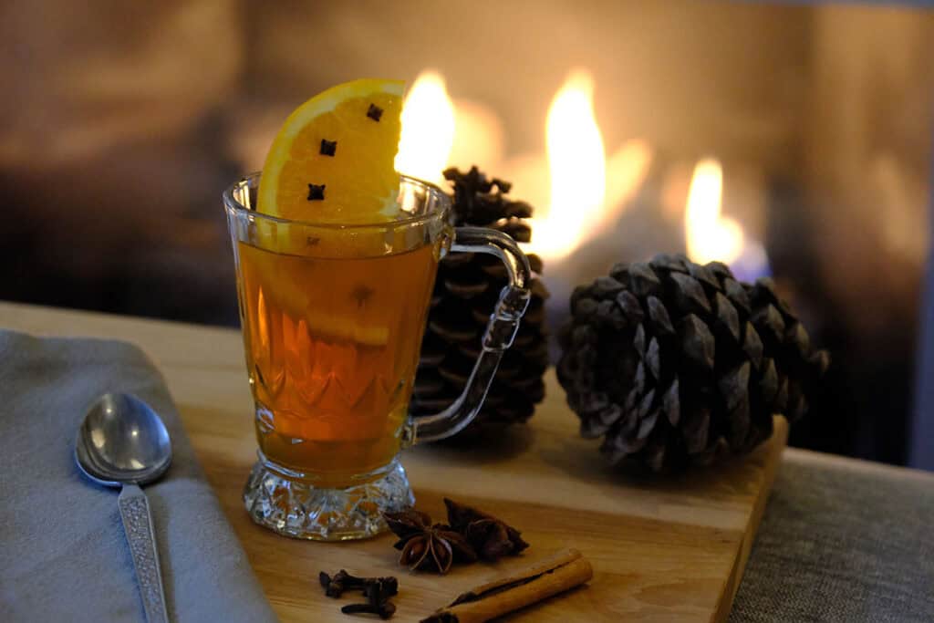 Chai Tea Hot Toddy - Red Pot Blue Pan