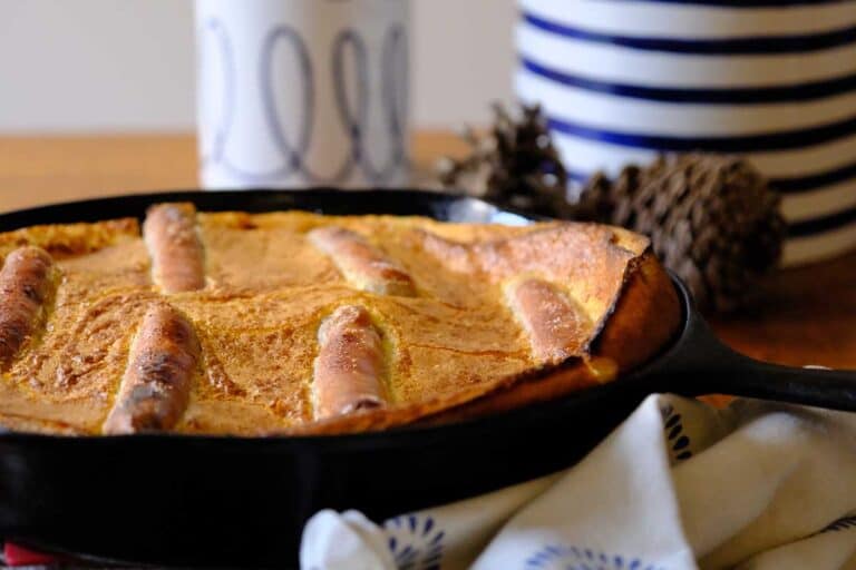 Easy Maple Dutch Baby with Breakfast Sausage Recipe
