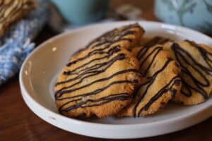 Triple Ginger Cookie Recipe with Dark Chocolate Drizzle