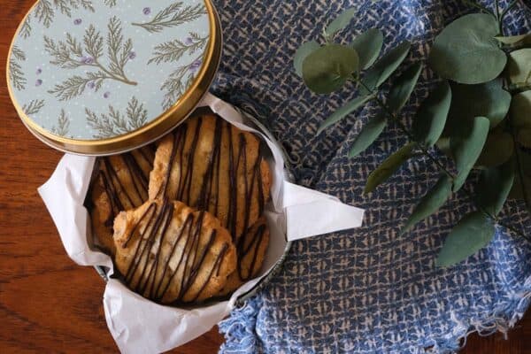 Triple Ginger Cookie Recipe with Dark Chocolate Drizzle